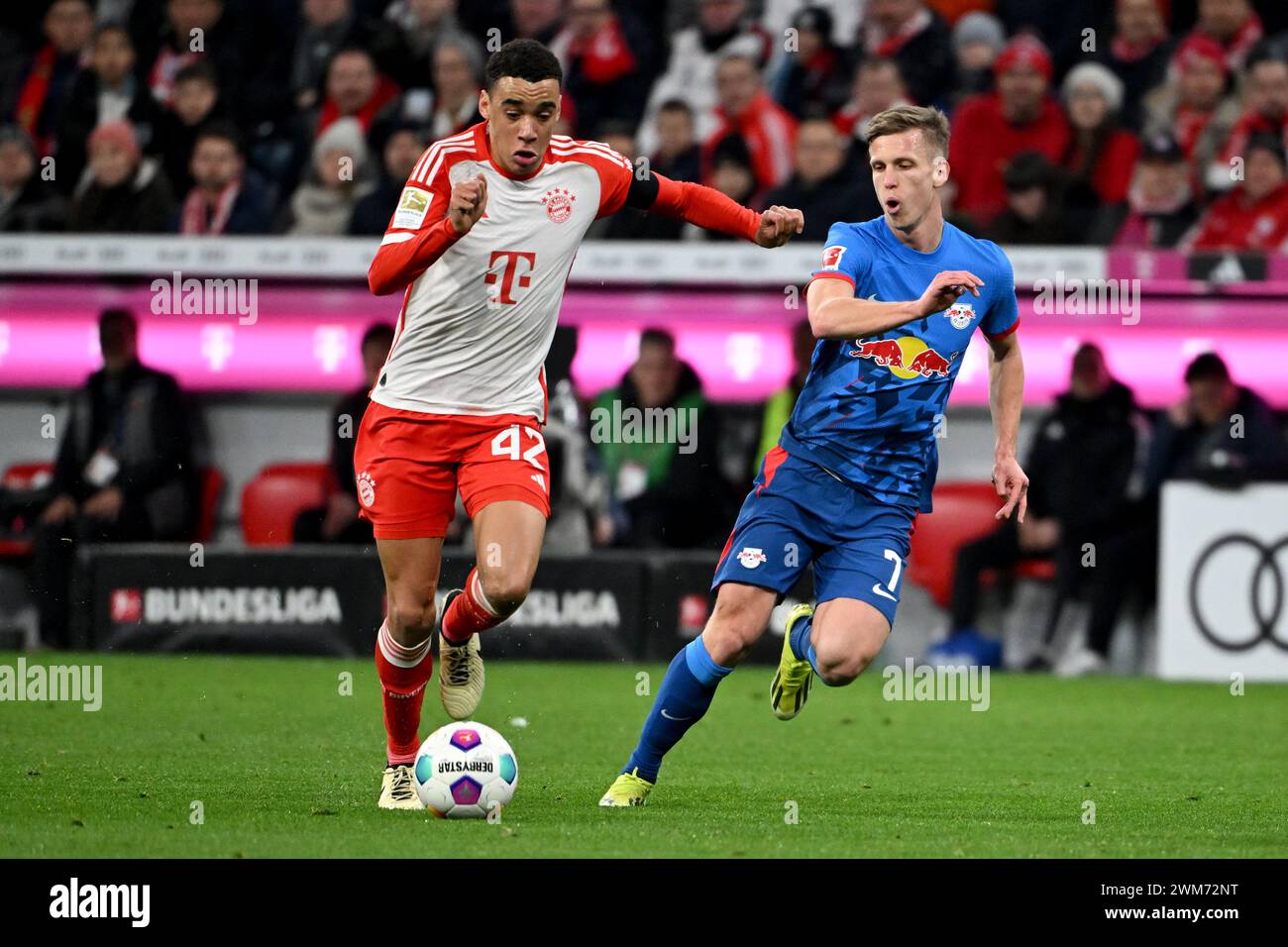 Munich, Germany. 24th Feb, 2024. Soccer: Bundesliga, Bayern Munich - RB ...