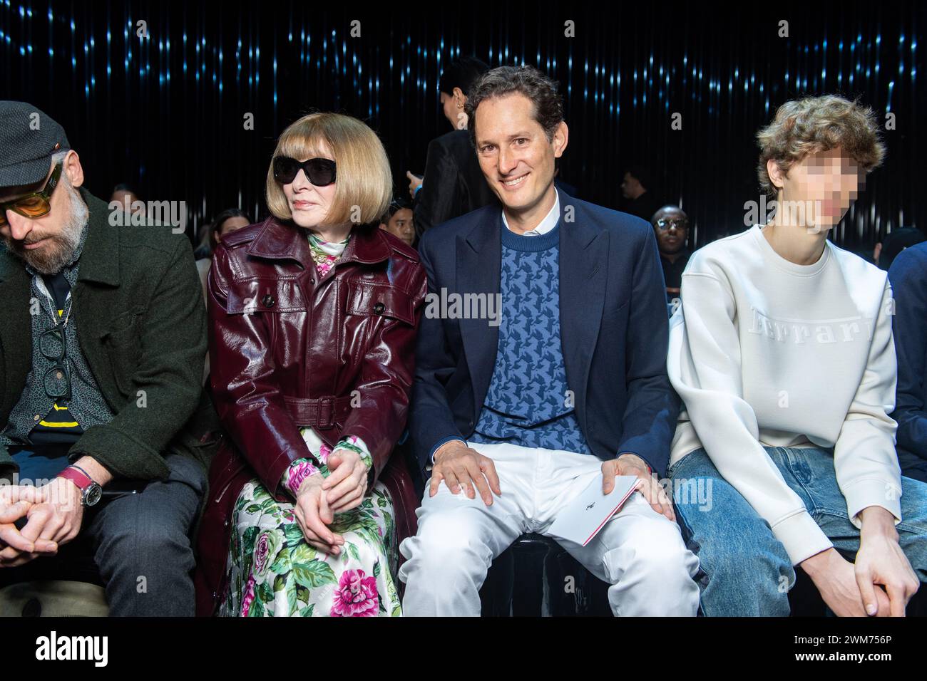 Italy. 24th Feb, 2024. Luke Leitch, Anna Wintour, John Elkann, Oceano ...