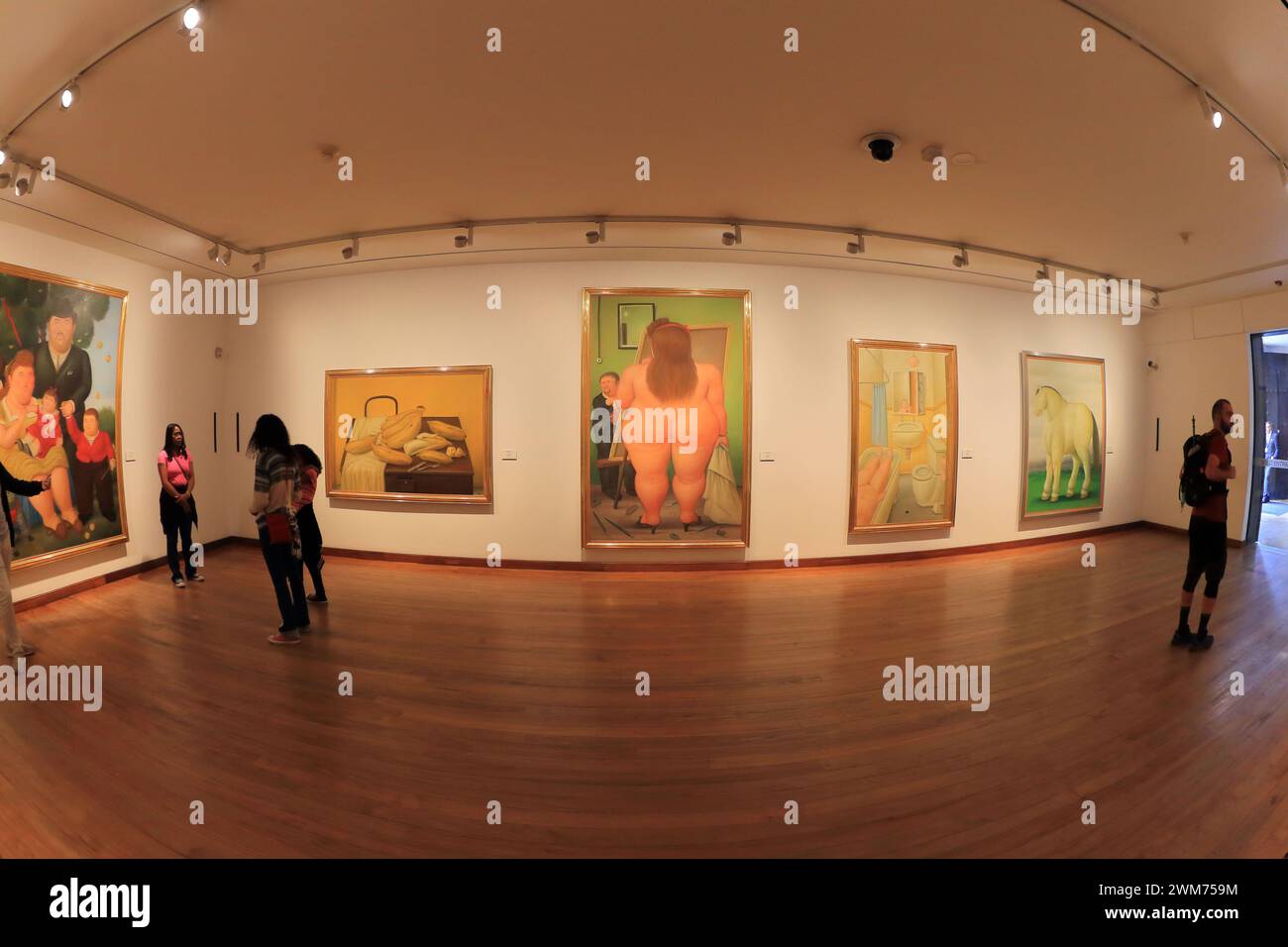 Bogota, Colombia, 10-01-2024. Tourist visit the Museum Botero in 123 ...