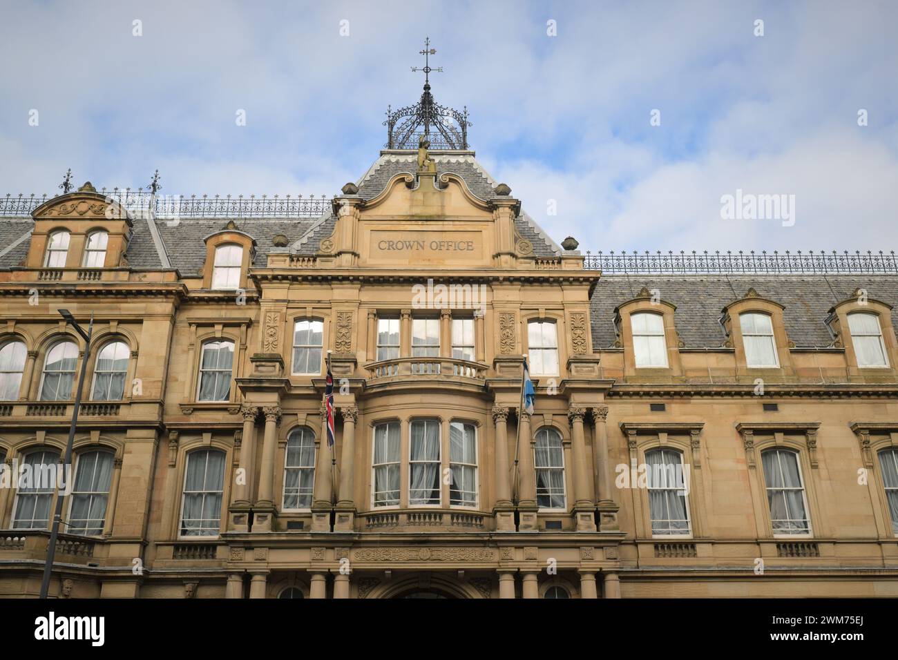 Edinburgh Scotland, UK {days} February 2024. General view of the Crown ...