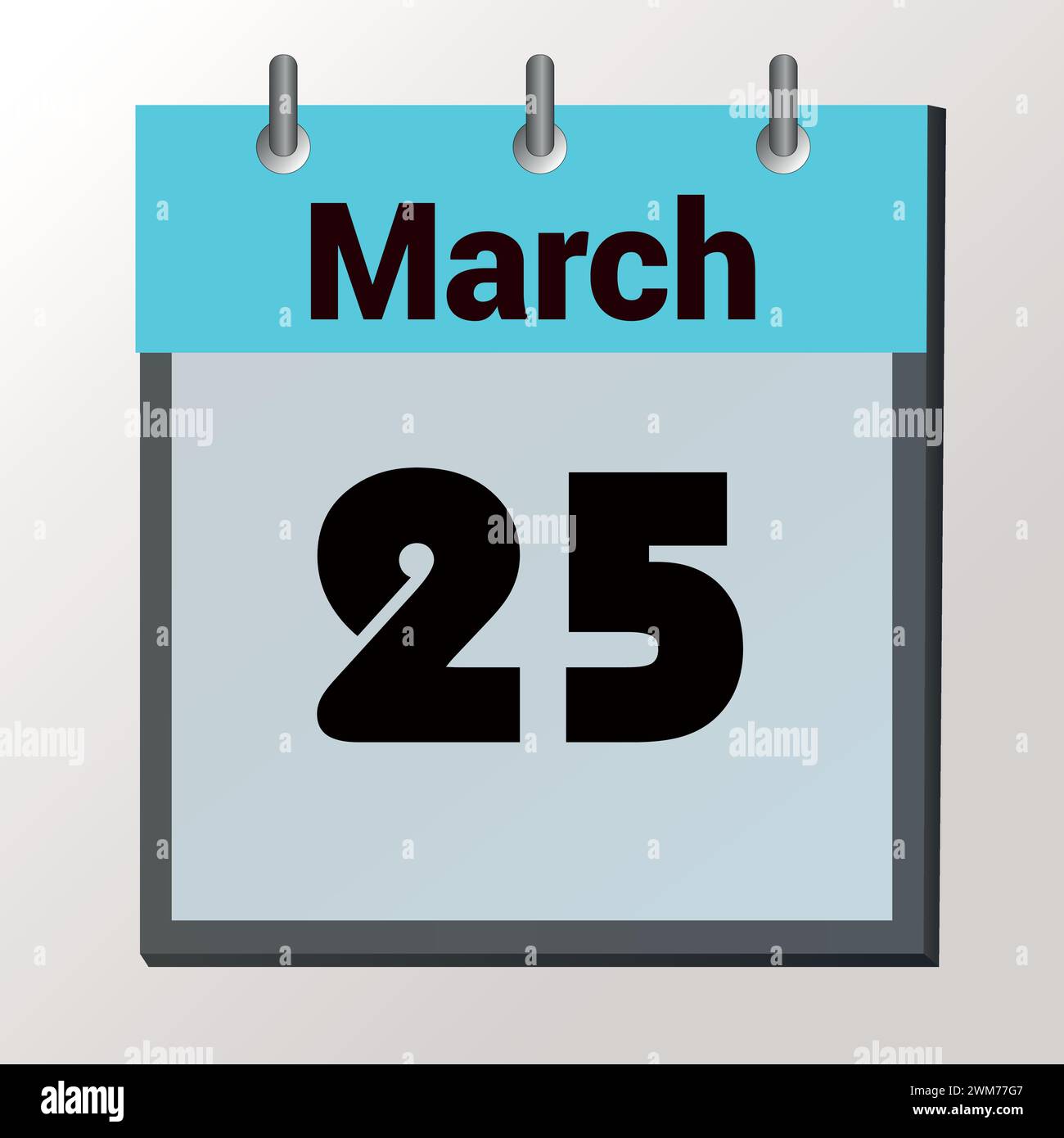 day on the calendar, vector image format, March 25 Stock Vector Image ...