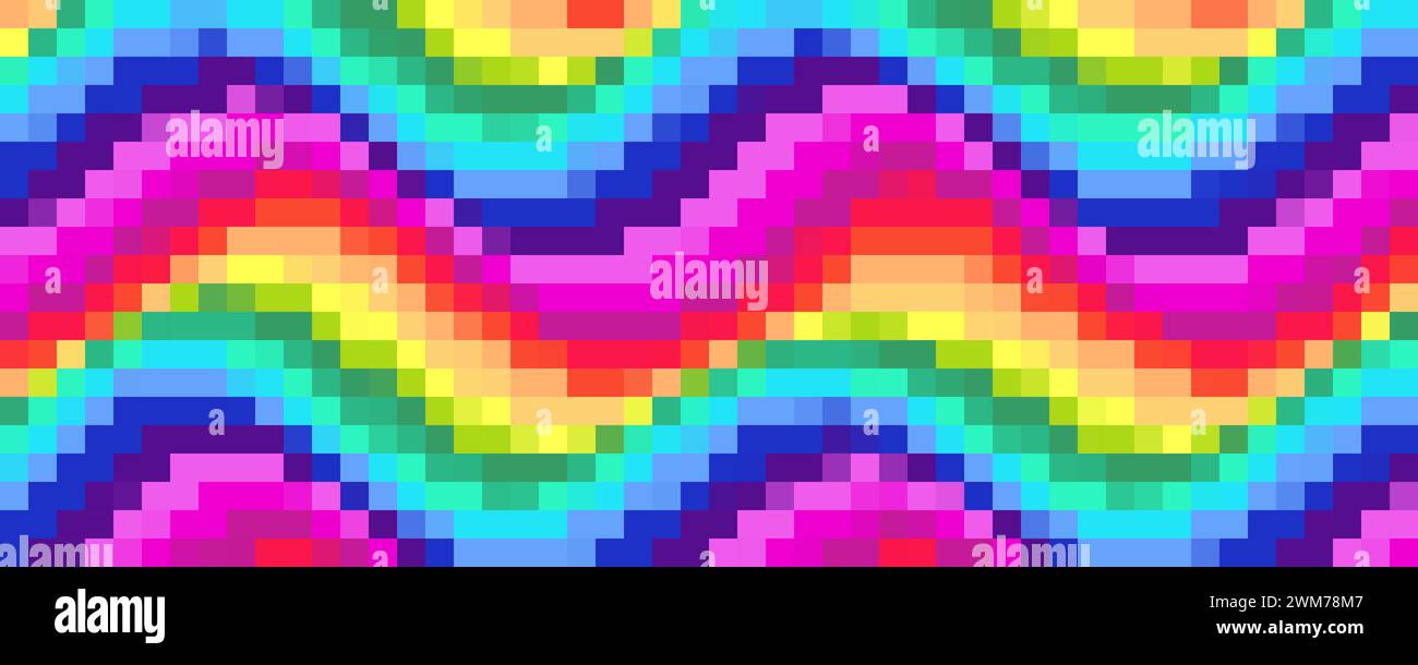 Multi colours pixelated background. Rainbow colours. Colors squares ...