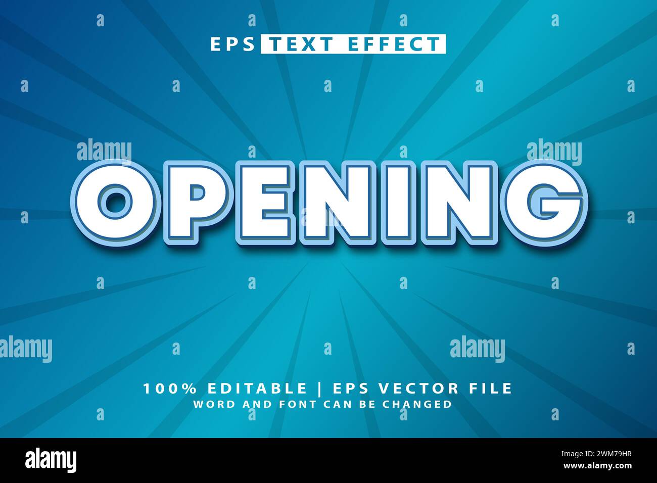 3d editable text effect Stock Vector Image & Art - Alamy