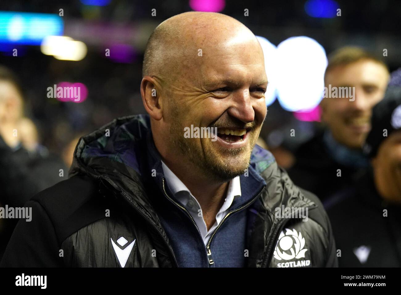 Scotland head coach Gregor Townsend celebrate victory after the ...