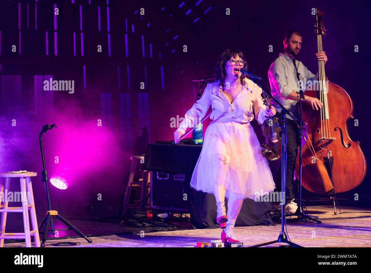 Fort Lauderdale, USA. 23rd Feb, 2024. Sara Watkins and Mark Schatz of ...