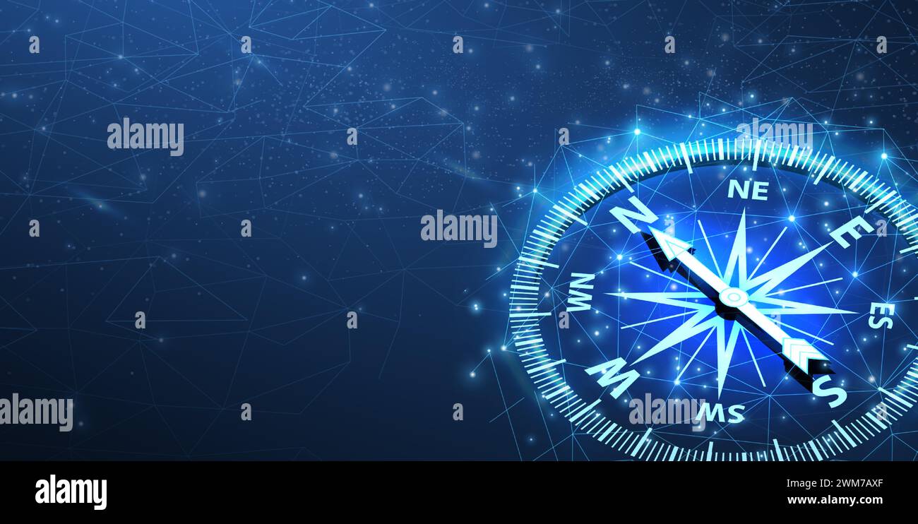 Digital compass. Business strategic explorer Stock Vector Image & Art ...