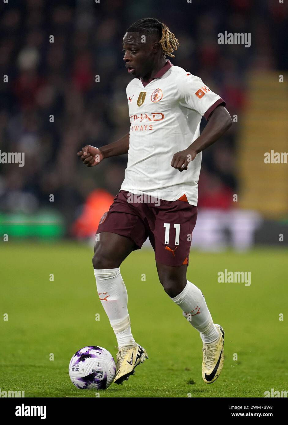 Manchester City's Jeremy Doku during the Premier League match at the ...