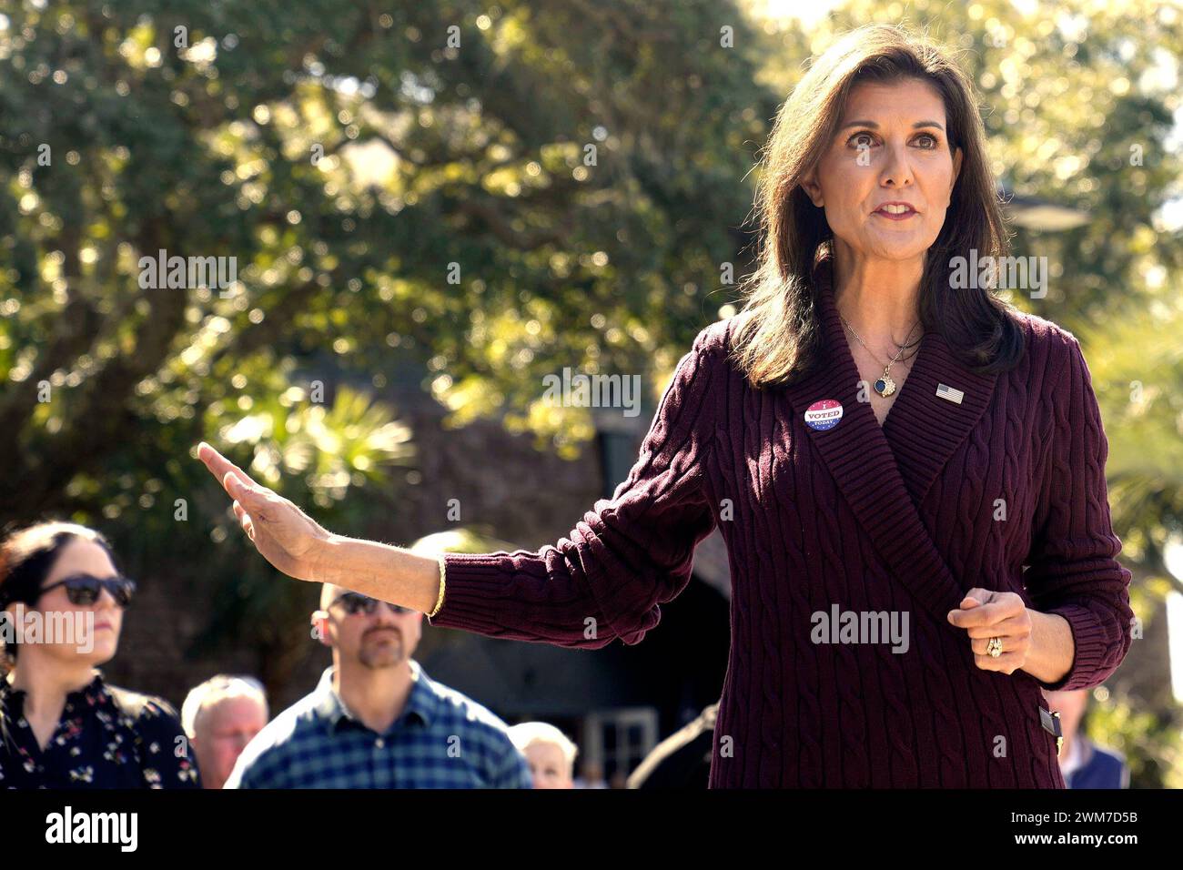 Republican presidential candidate former UN Ambassador Nikki Haley ...