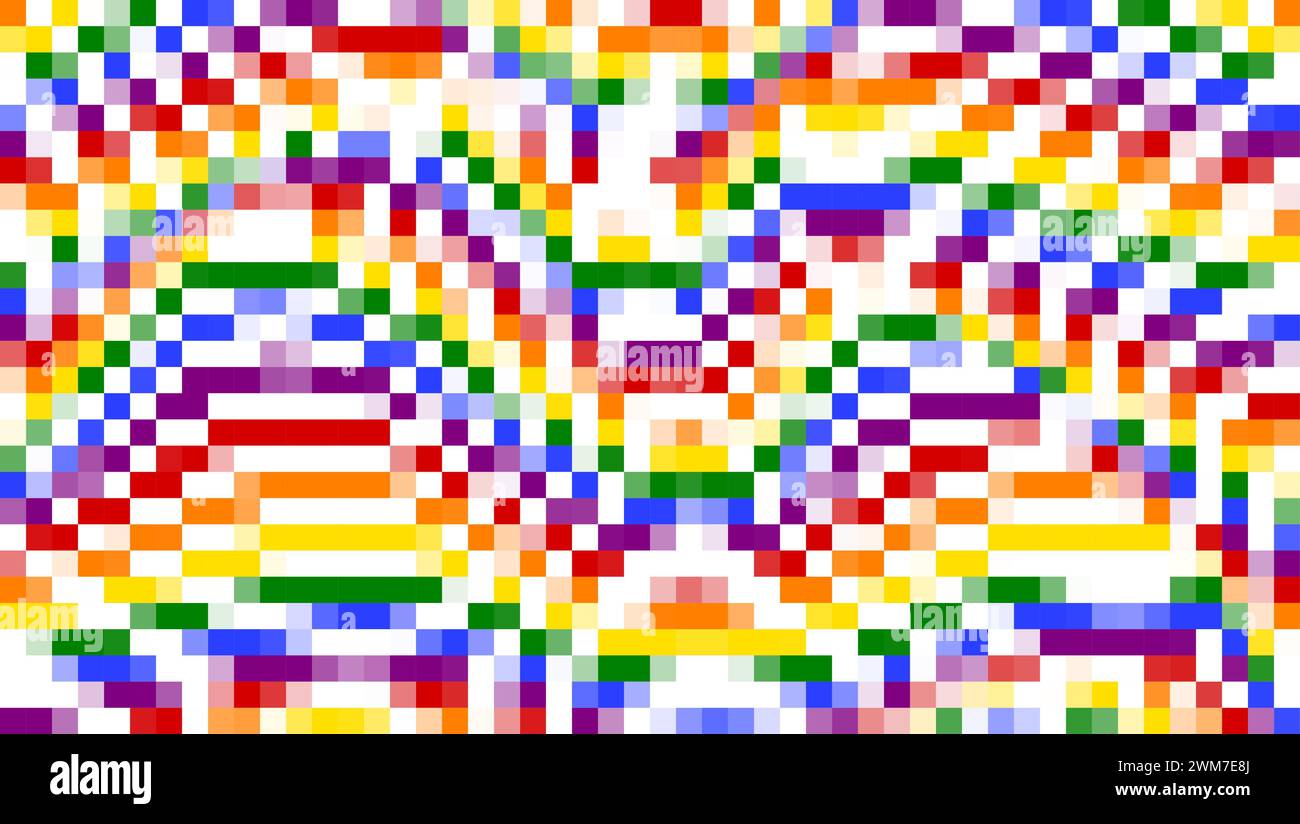 Abstract pixelated background. Digital multi colours pattern Stock ...