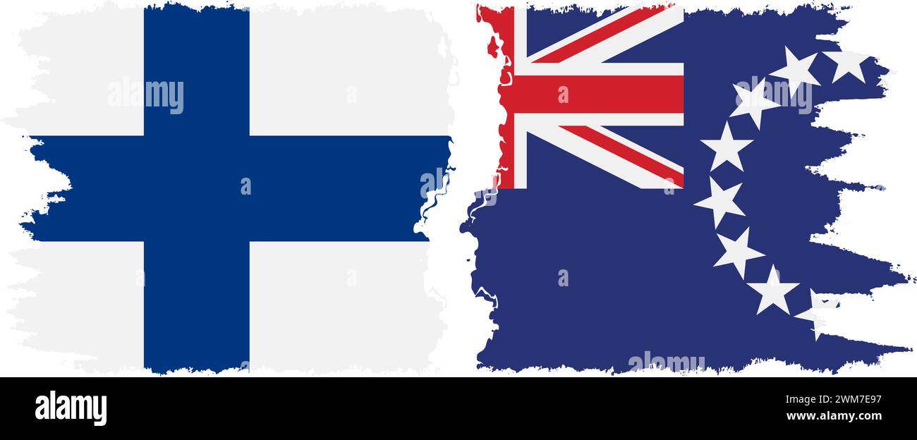 Finland cook islands flag Stock Vector Images - Alamy