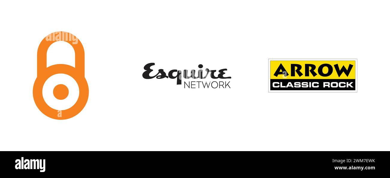 Arrow classic rock logo hi-res stock photography and images - Alamy