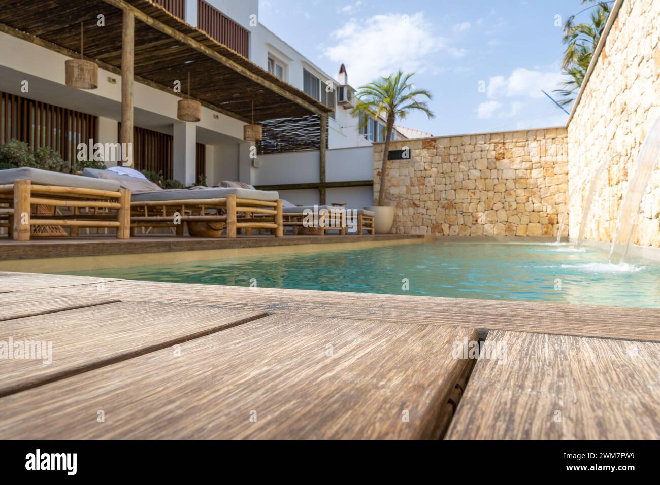 Menorca swimming pool hi-res stock photography and images - Alamy