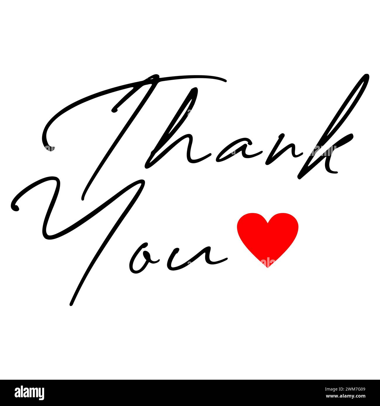 Thank You handwritten inscription. Hand drawn lettering. Thank You ...