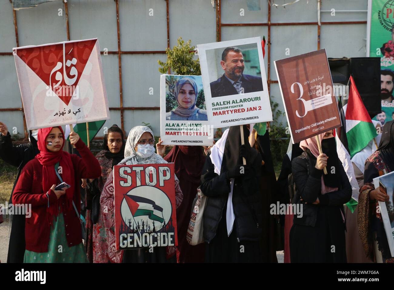 Islamabad, Pakistan. 24th Feb, 2024. Civil society movement activists ...
