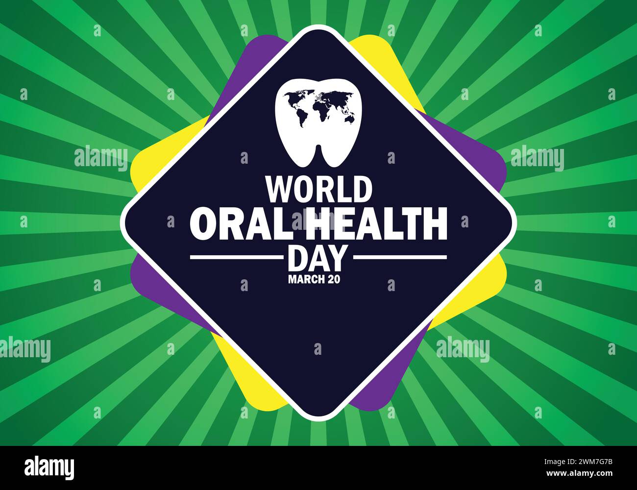 World Oral Health Day wallpaper with shapes and typography. World Oral ...