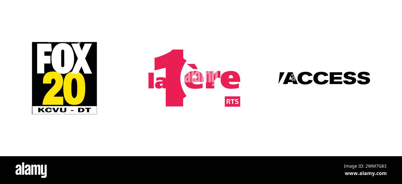 ACCESS ALBERTA, FOX 20 KCVU, LA PREMIERE RTS. editorial vector ...