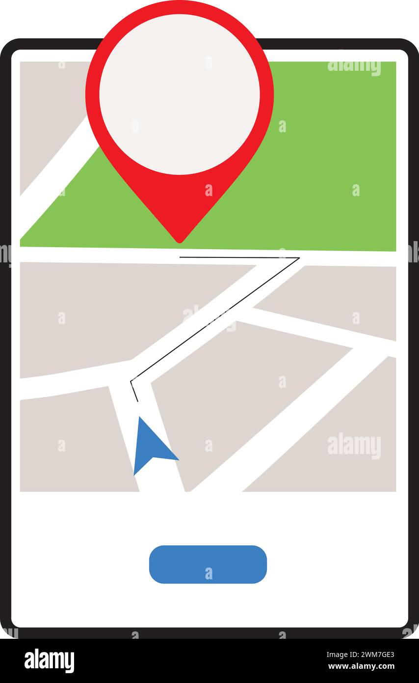 location icon in flat style. Map solid symbol isolated. graphic design ...