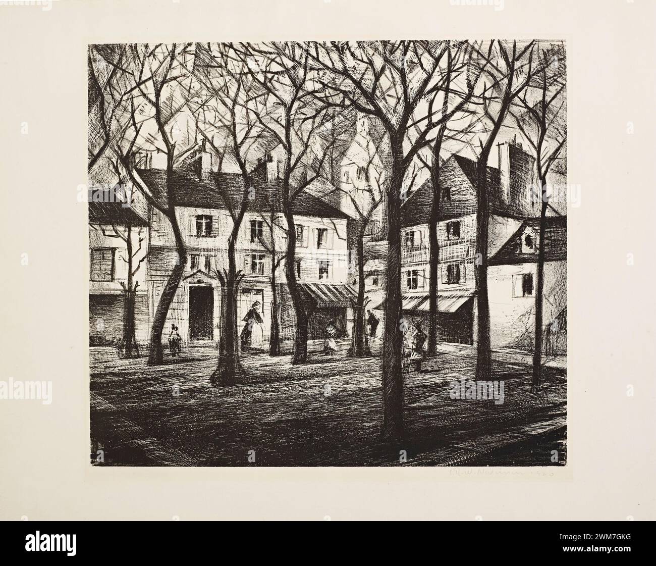 Place du Tertre, Montmartre vintage art by Christopher Richard Wynne ...