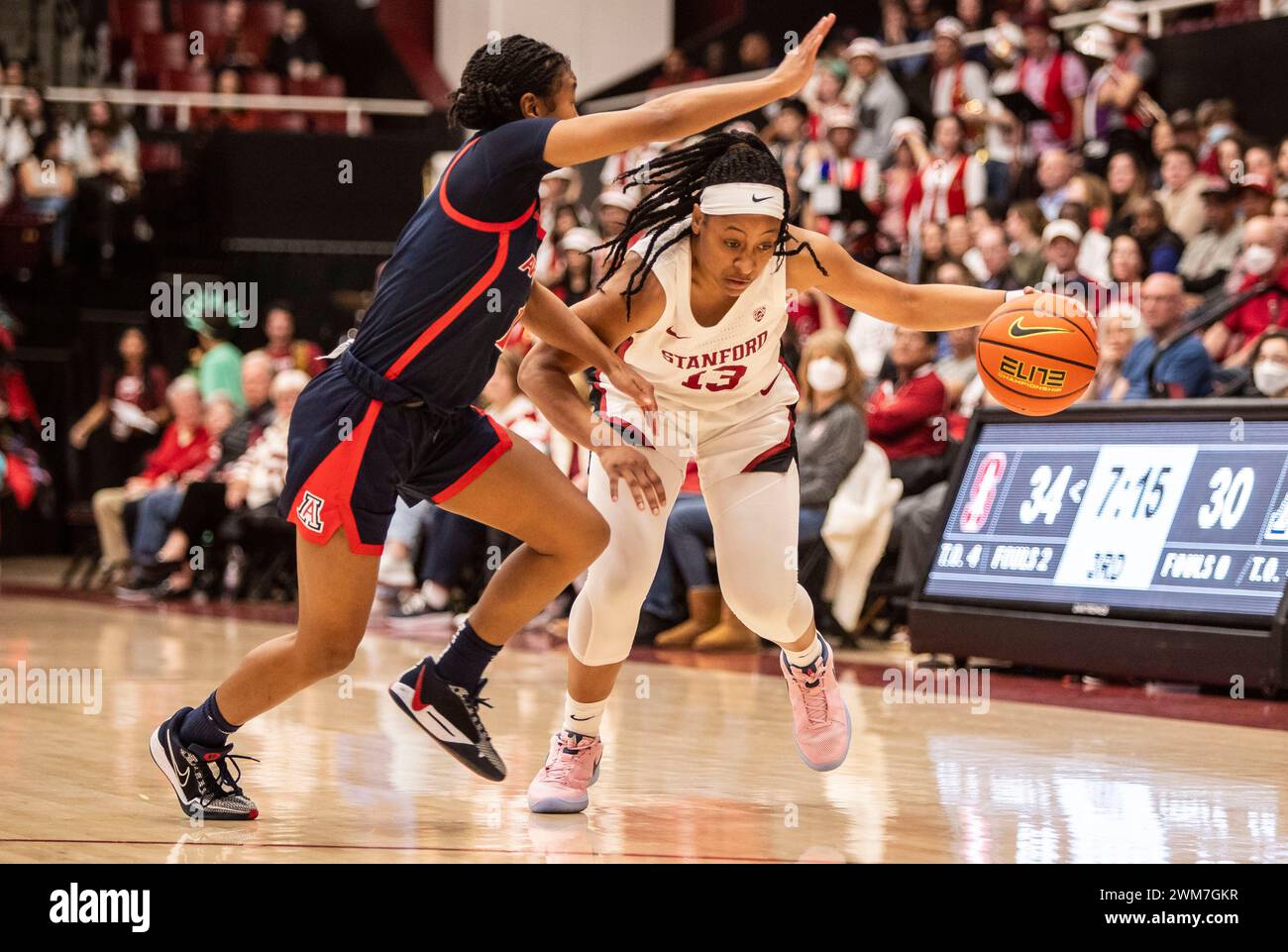 Maples Pavilion Palo Alto, CA. 23rd Feb, 2024. U.S.A. Stanford guard ...
