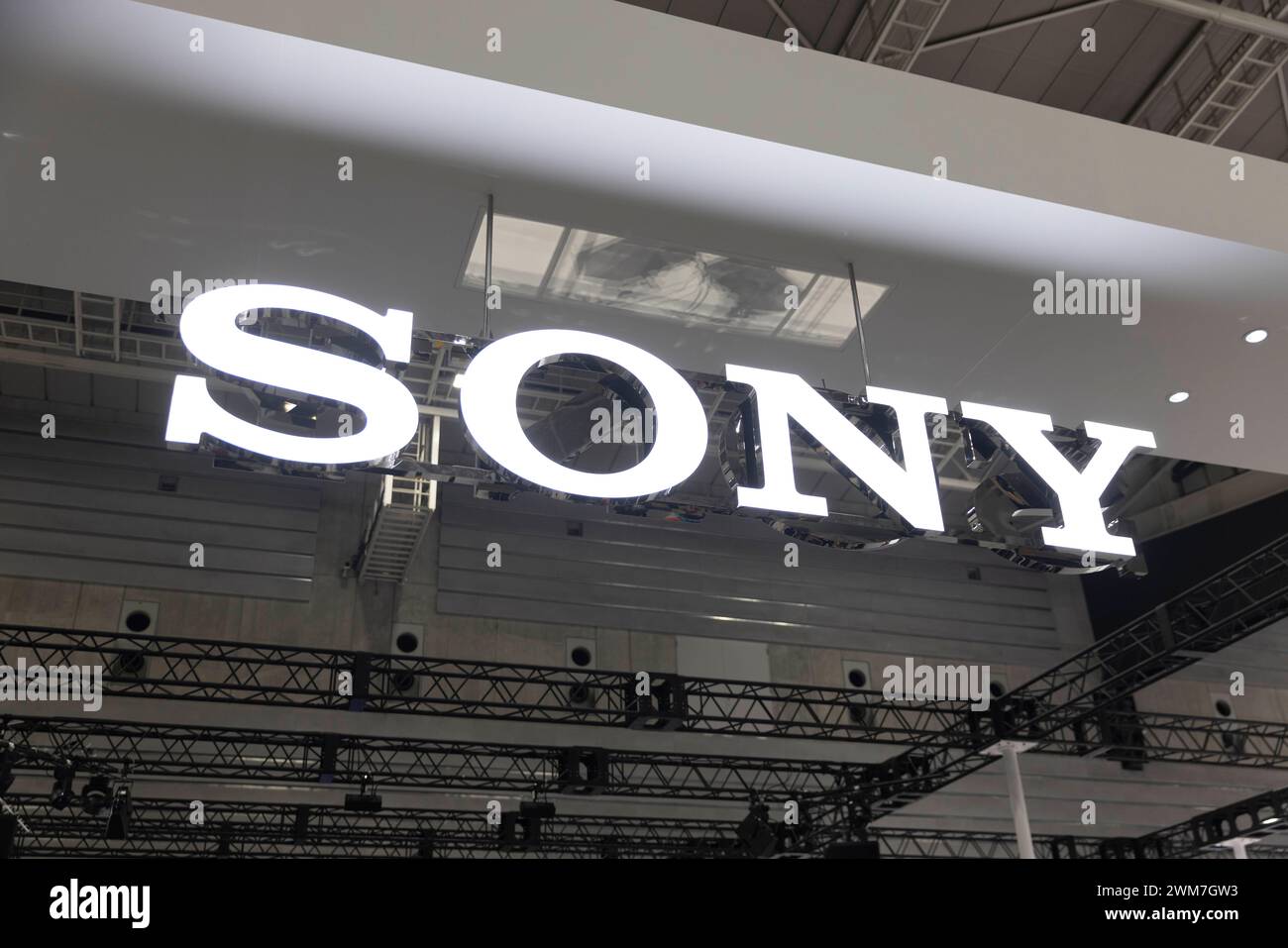 Yokohama, Japan. 24th Feb, 2024. Sony exhibition booth seen at CP 2024 ...