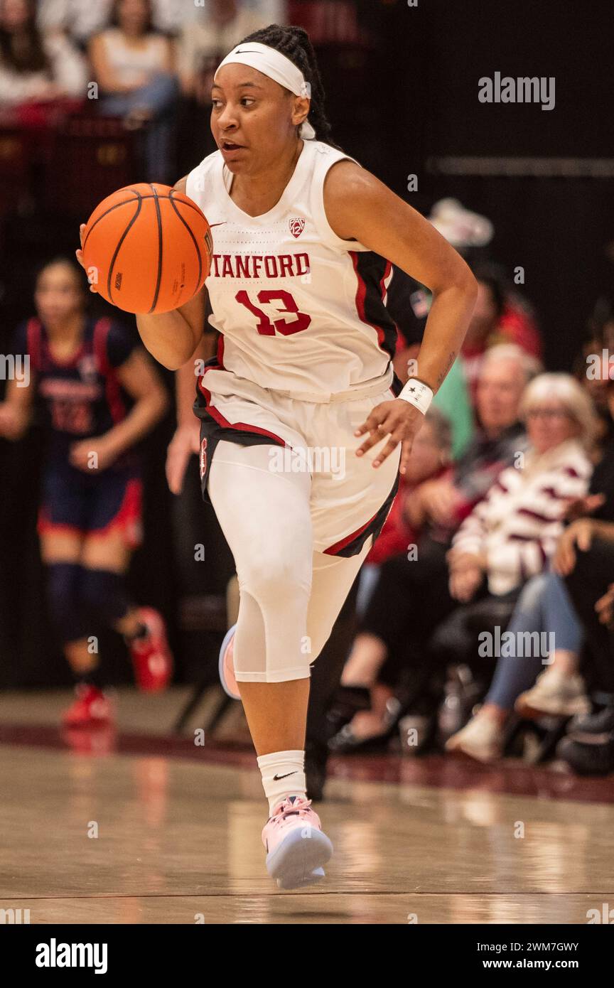 Maples Pavilion Palo Alto, CA. 23rd Feb, 2024. U.S.A. Stanford guard ...