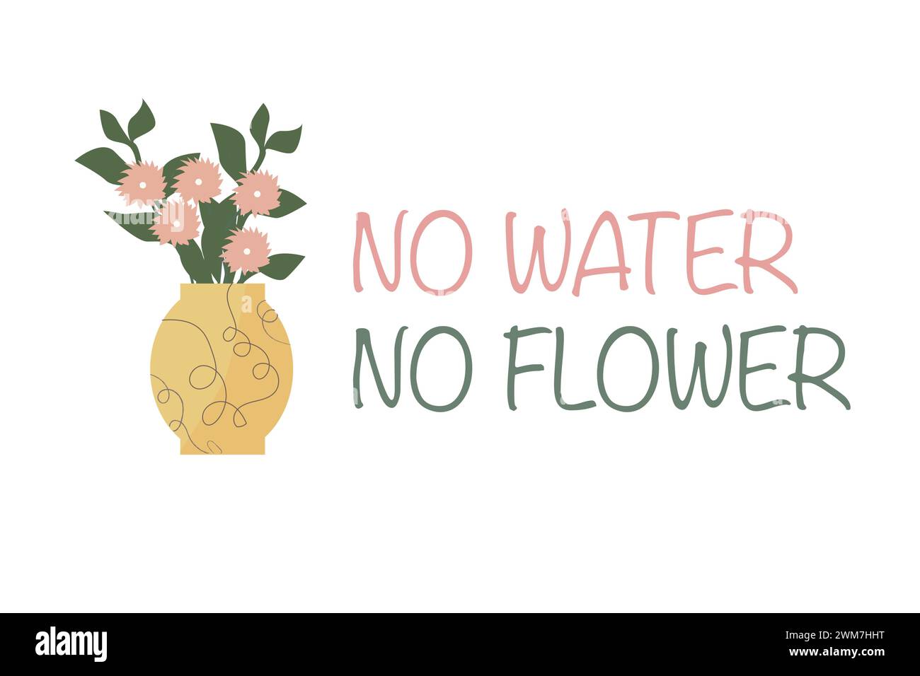 Houseplants with lettering - . Vector illustration can used for ...