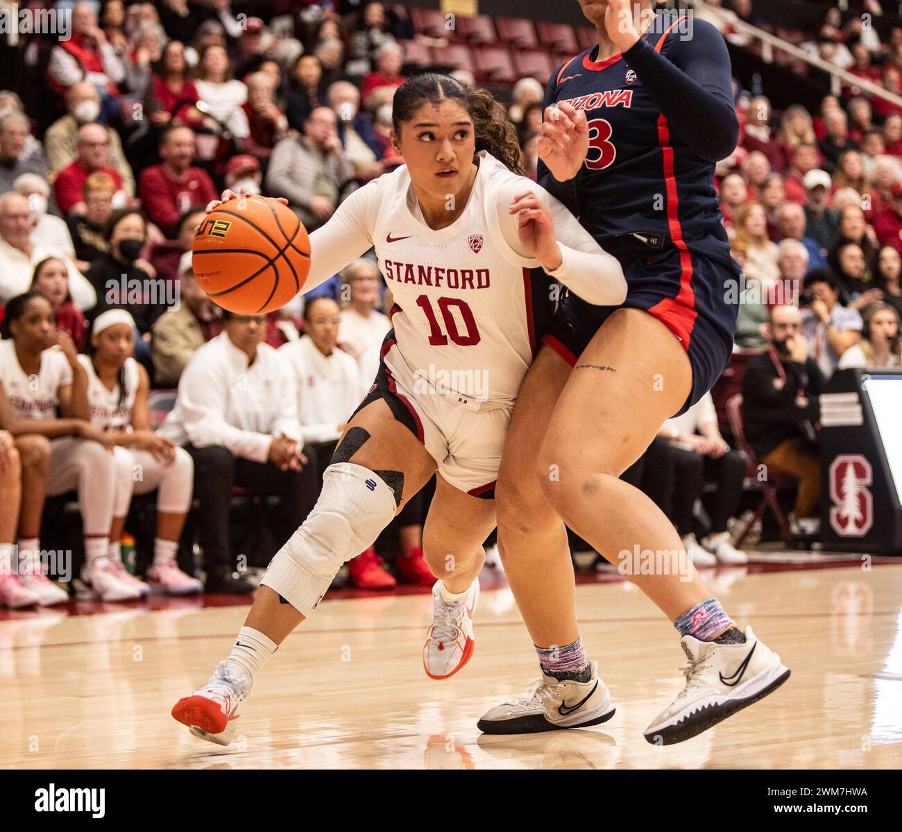 Maples Pavilion Palo Alto, CA. 23rd Feb, 2024. U.S.A. Stanford guard ...