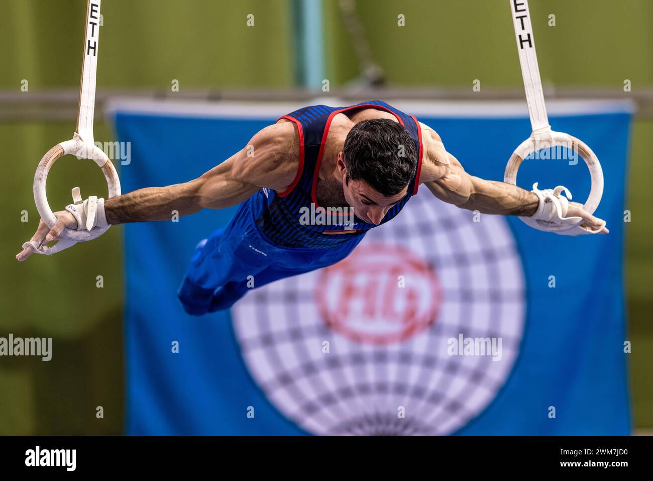 Cottbus, Germany. 24th Feb, 2024. Gymnastics: World Cup, men: floor ...