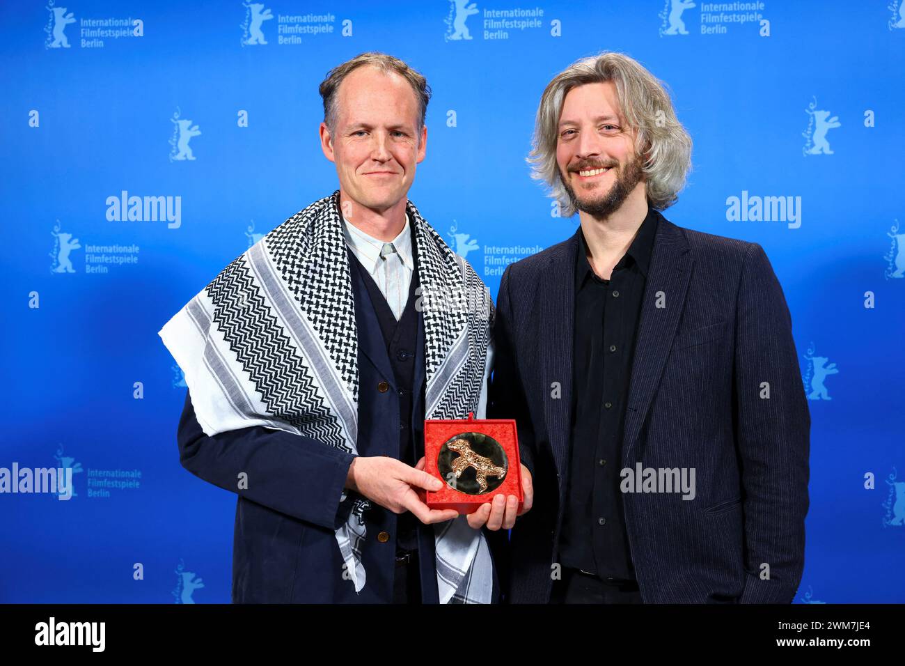 Berlin, Germany. 24th Feb, 2024. Guillaume Cailleau (l) and Ben Russell ...
