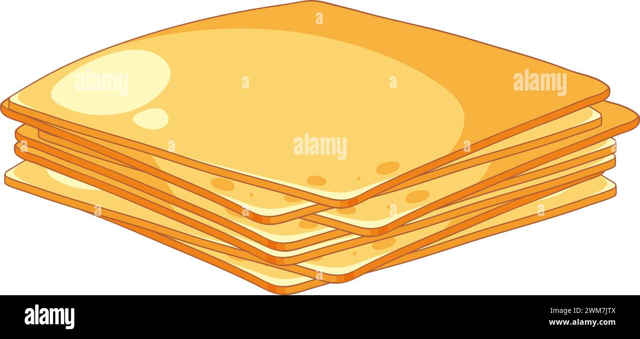 Vector illustration of a delicious pancake stack Stock Vector Image ...