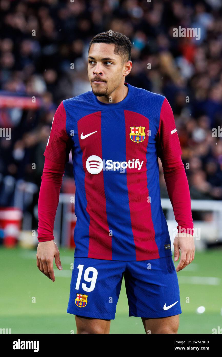 Barcelona, Spain. 24th Feb, 2024. Vitor Roque in action during the ...