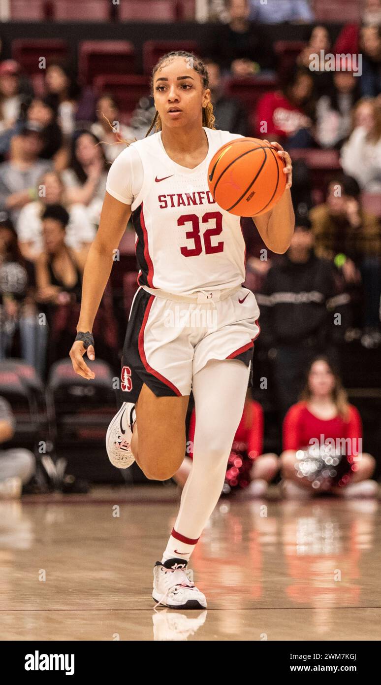 Maples Pavilion Palo Alto, CA. 23rd Feb, 2024. U.S.A. Stanford guard ...