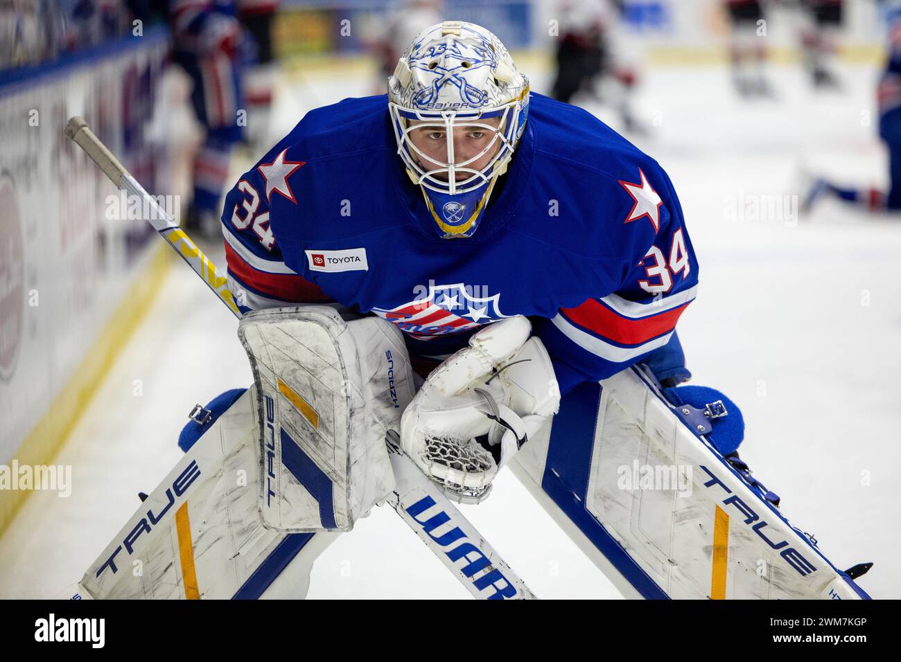 February 21st, 2024: Rochester Americans goaltender Dustin Tokarski (34 ...