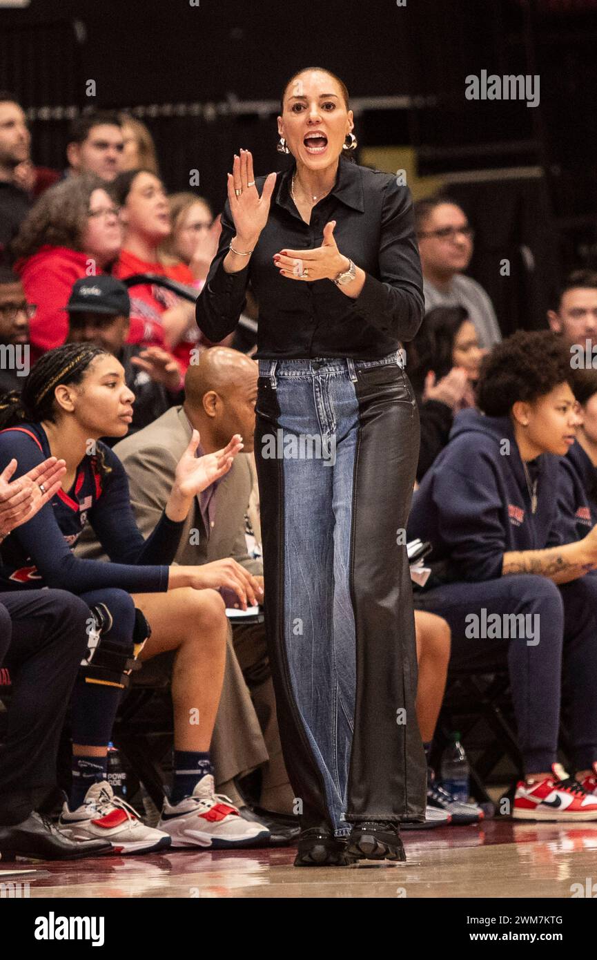 Maples Pavilion Palo Alto, CA. 23rd Feb, 2024. U.S.A. Arizona head ...