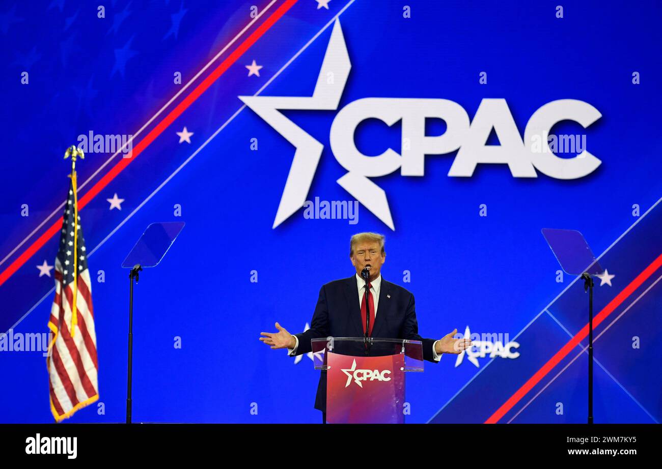 National Harbor, United States. 24th Feb, 2024. Former President Donald ...