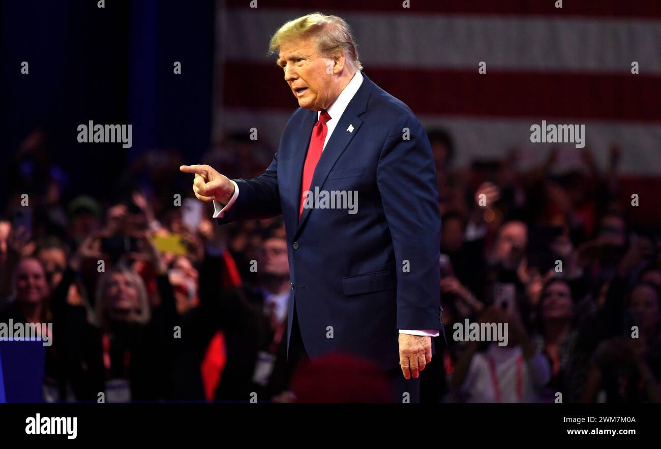 National Harbor, United States. 24th Feb, 2024. Former President Donald ...