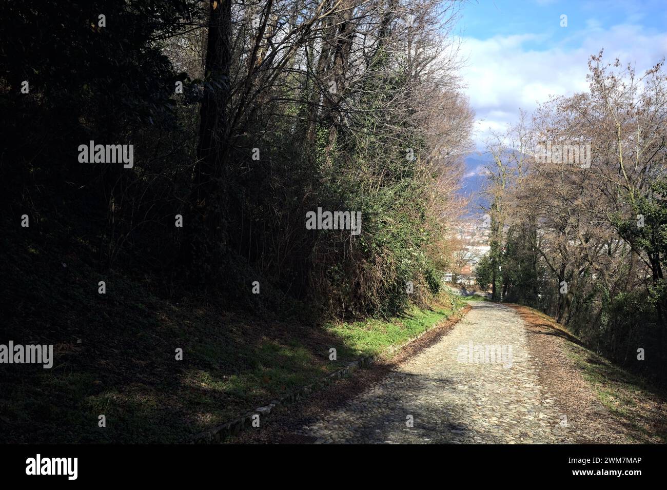 Road on a slope hi-res stock photography and images - Alamy