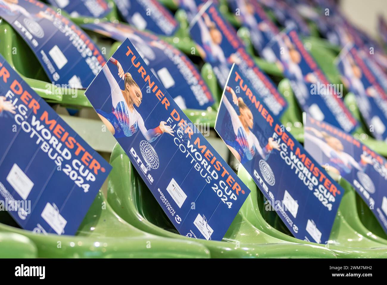 Cottbus, Germany. 24th Feb, 2024. There are clapping cards for the ...