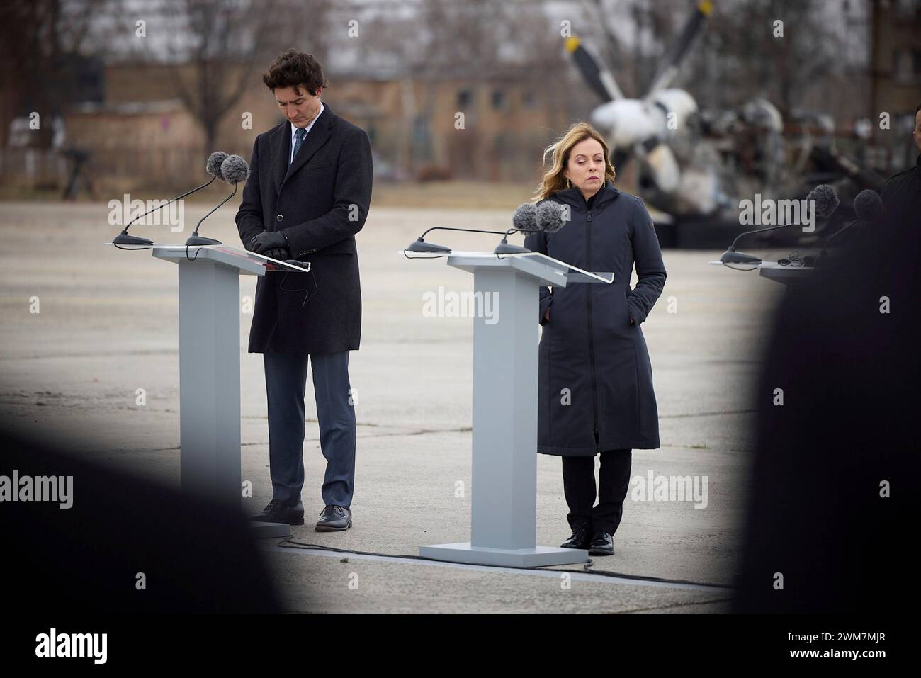 Kiev, Ukraine. 24th Feb, 2024. Canadian Prime Minister Justin Trudeau ...