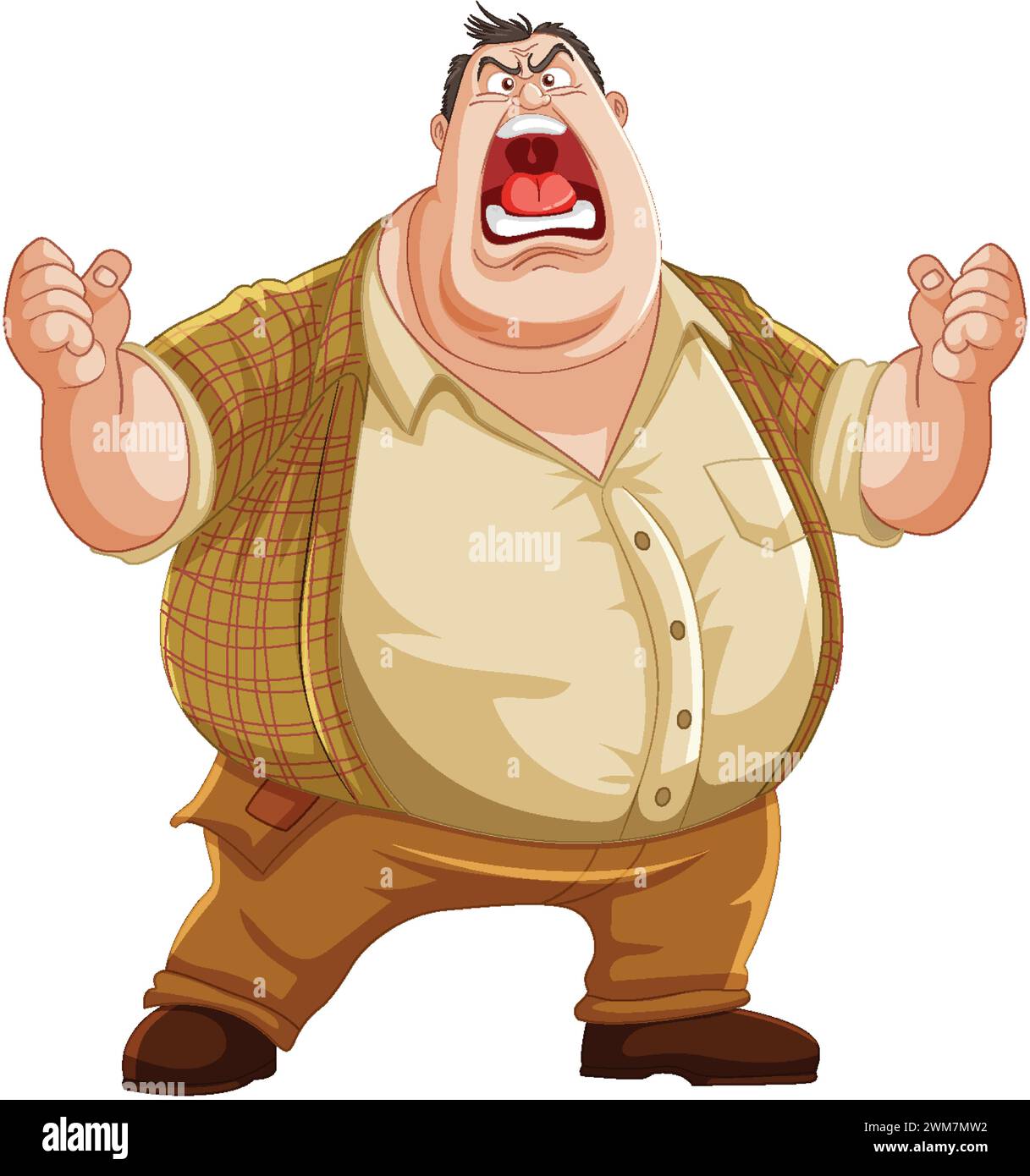 Cartoon of a man showing anger and frustration Stock Vector Image & Art ...