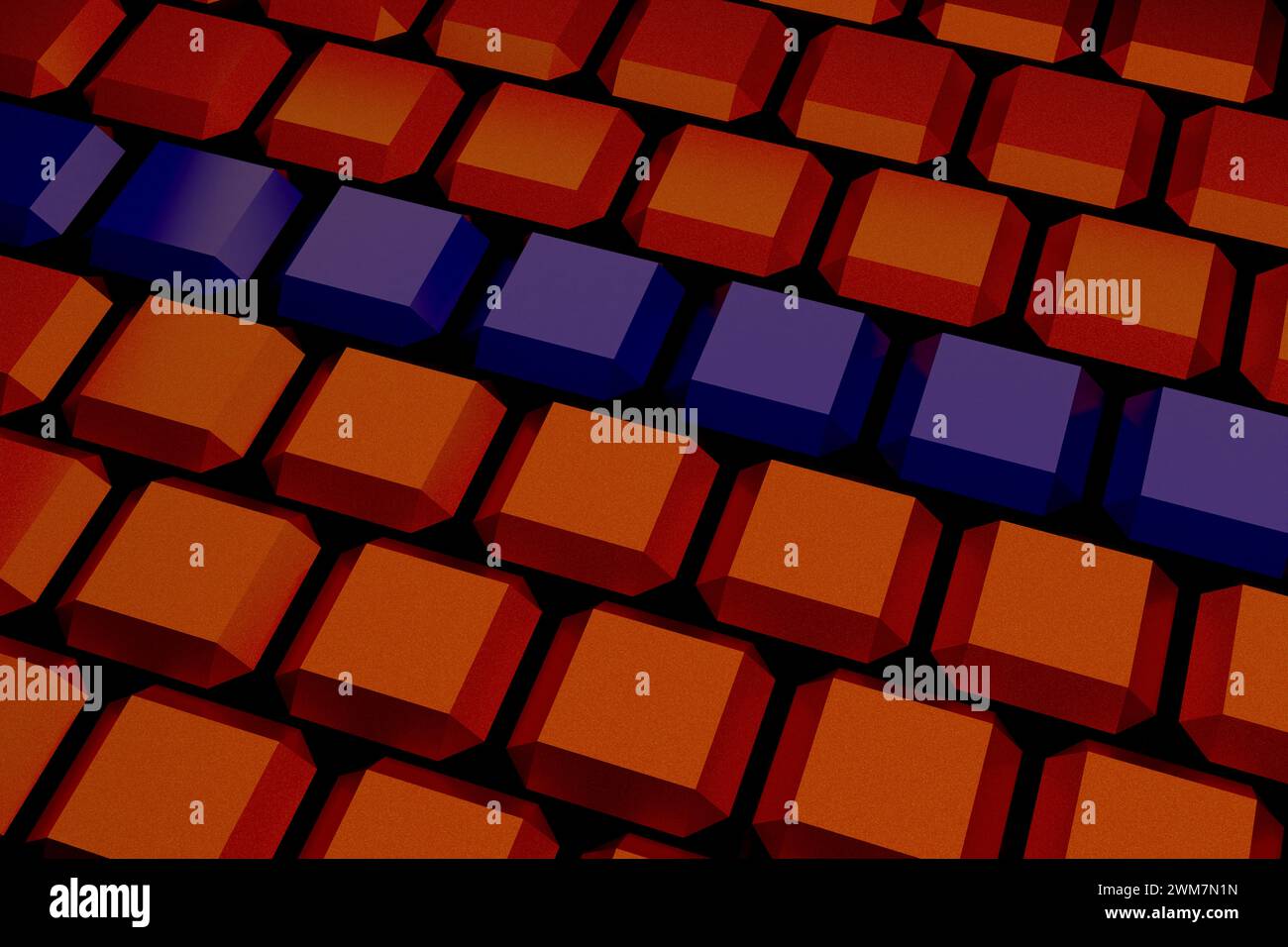 Orange blue cube computer hi-res stock photography and images - Alamy