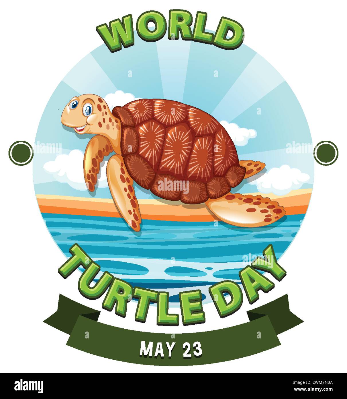 Colorful vector graphic for World Turtle Day event Stock Vector Image ...
