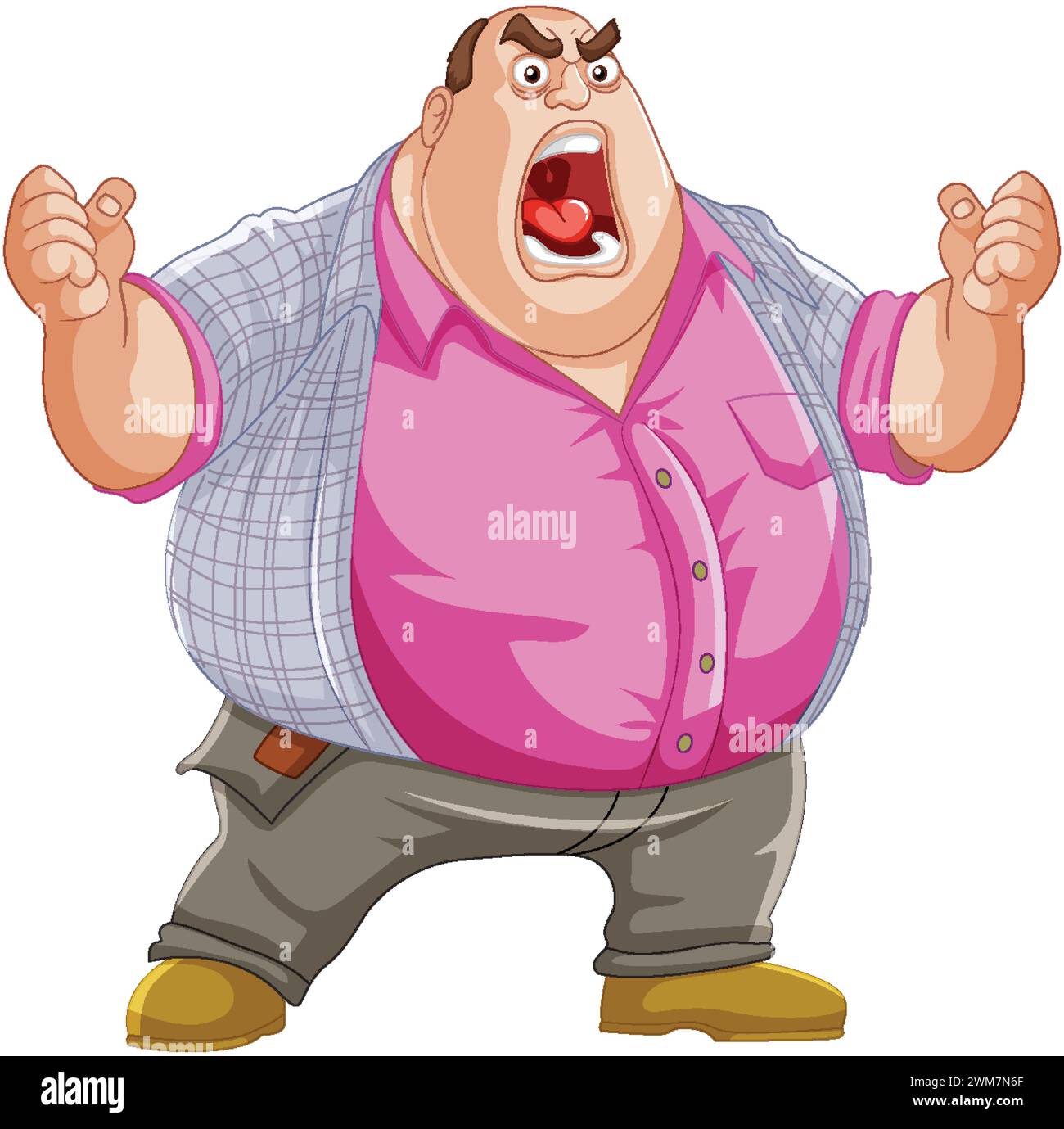 Illustration of a furious man in casual attire Stock Vector Image & Art ...