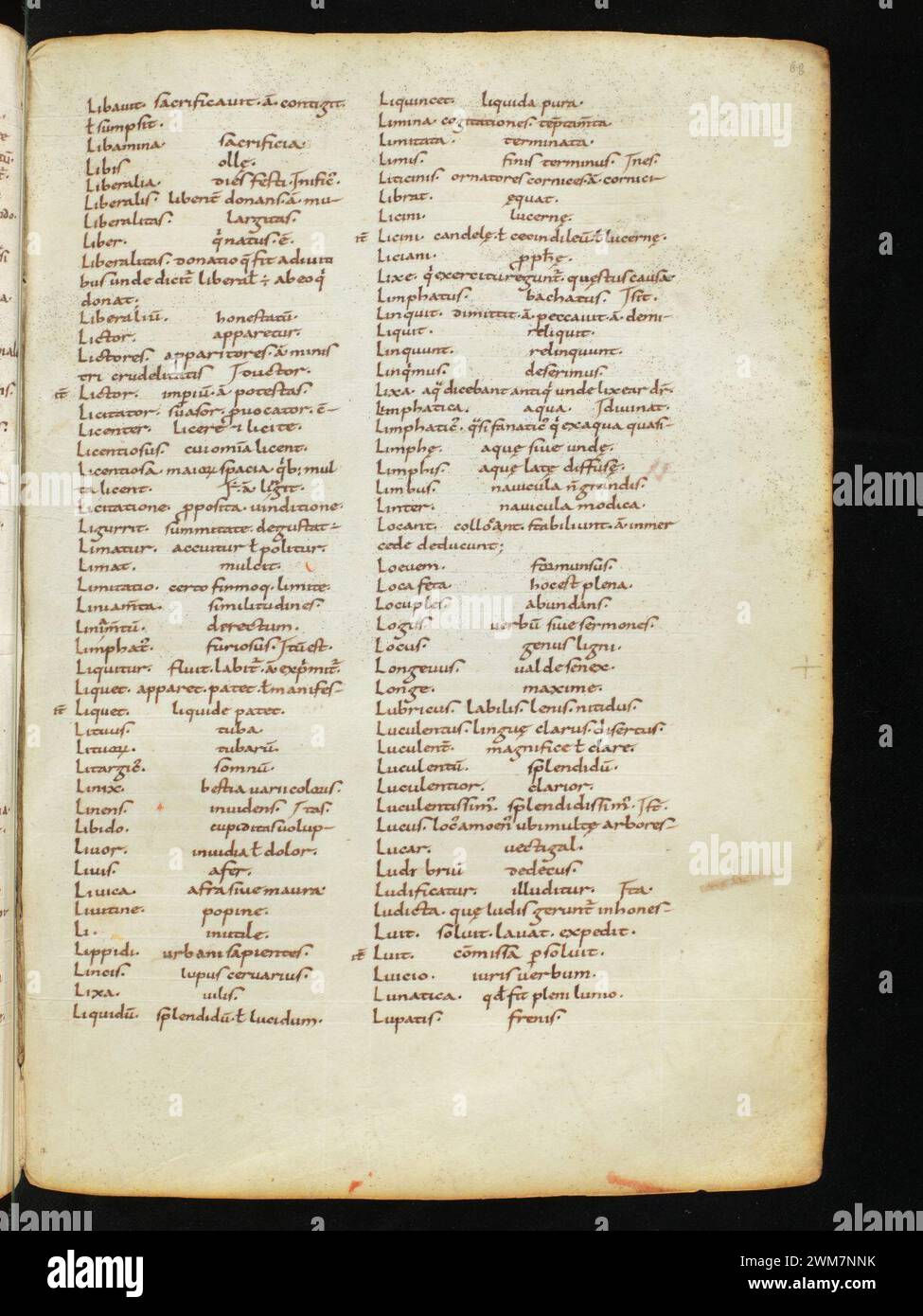 Cod. 258, f. 68r – Glossae biblicae, Glossaria latina, lat Stock Photo ...