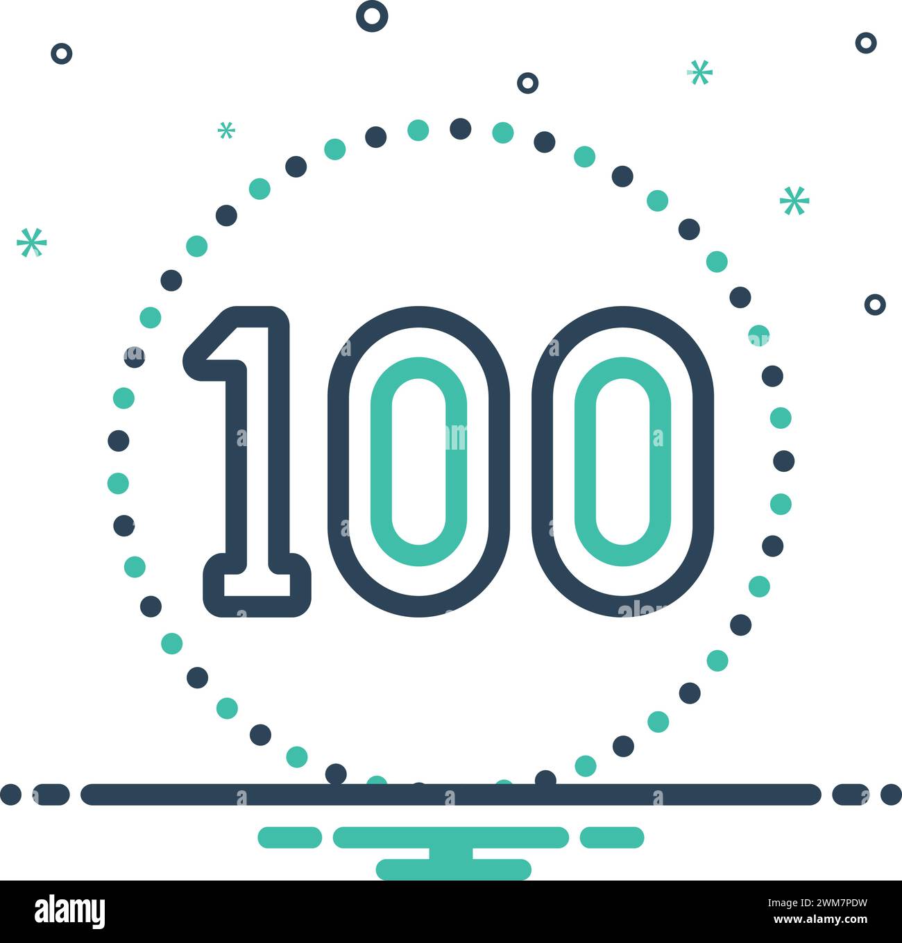 Icon for hundred,number Stock Vector Image & Art - Alamy