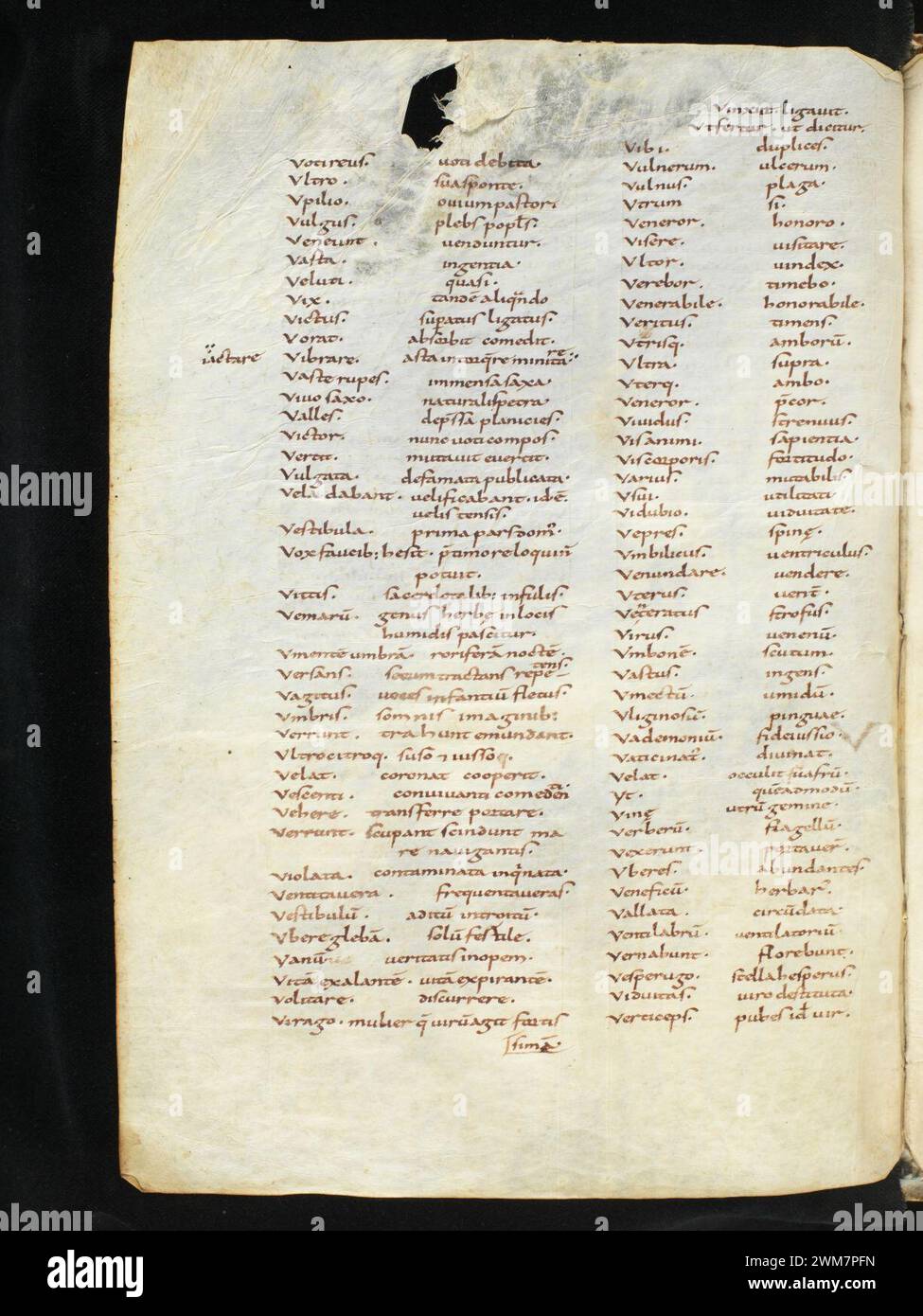 Cod. 258, f. 152v – Glossae biblicae, Glossaria latina, lat Stock Photo ...