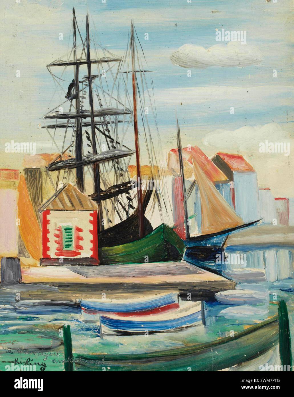 La Cabane des Douaniers, Oil painting by French artist Moise Kisling ...