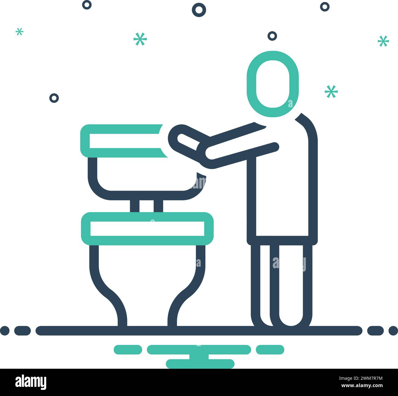 Flush toilet Stock Vector Images - Alamy