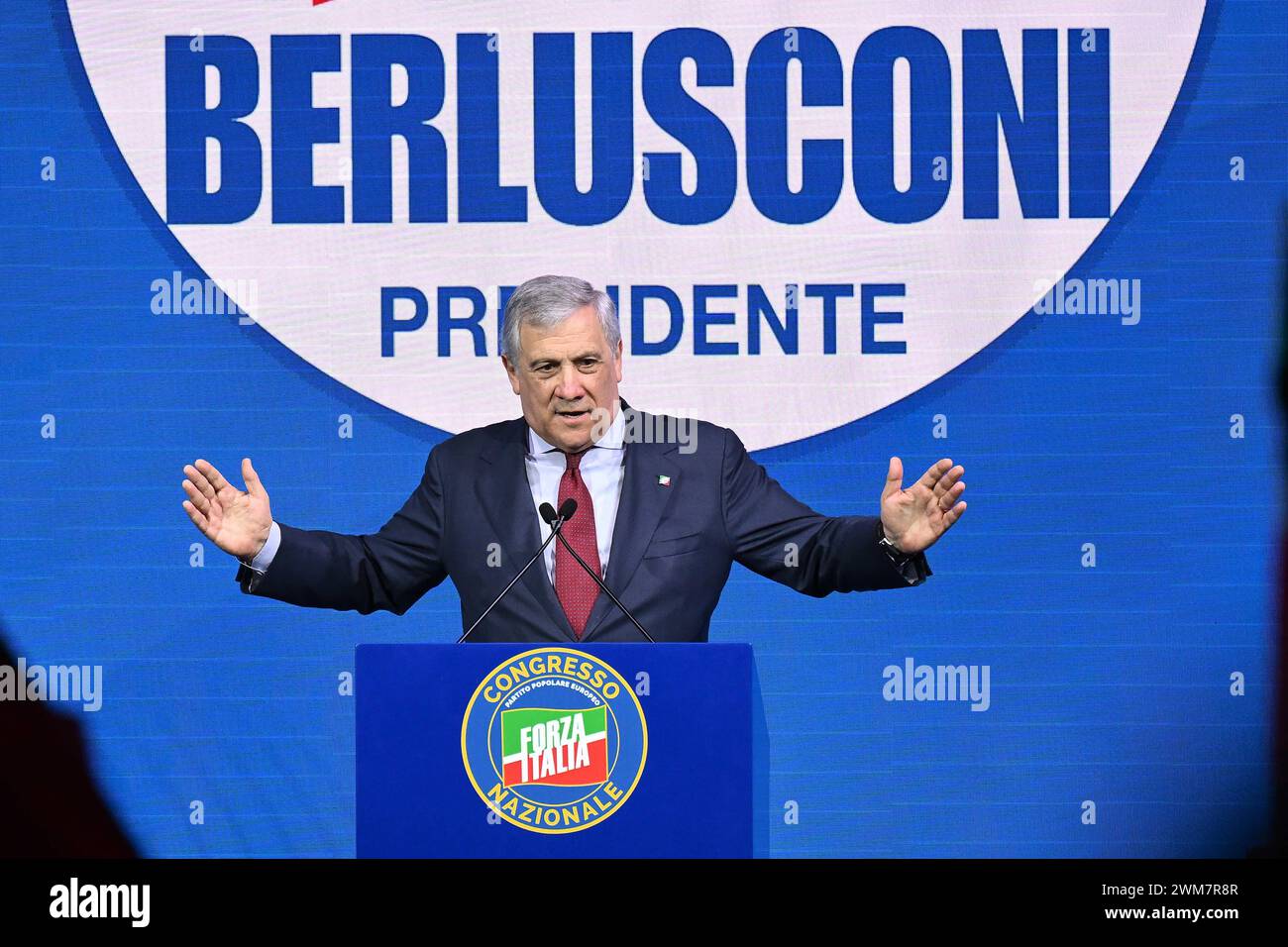 Rome, Italy. 24th Feb, 2024. Antonio Tajani during the National ...