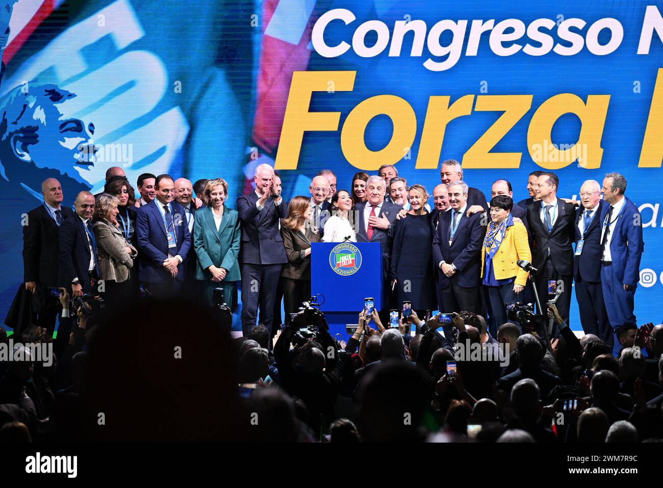Rome, Italy. 24th Feb, 2024. Final greetings during the National ...